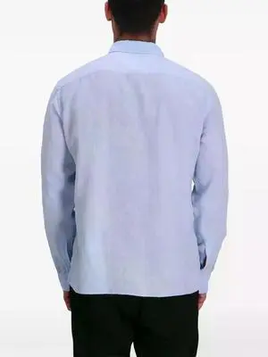 BOSS Logo-embroidered Shirt - Blue