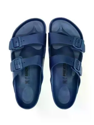 BIRKENSTOCK Arizona Buckle-detail Slides - Blue