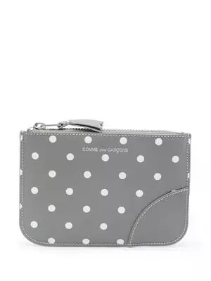 Comme Des Garçons Polka Dot Printed Calf Leather - Grey