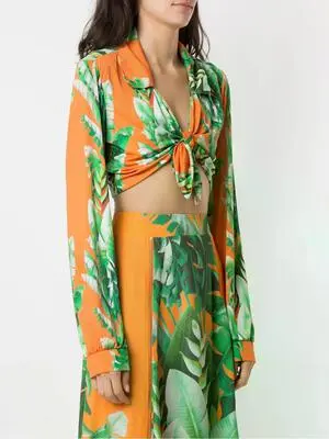 AMIR SLAMA Printed Crop Top