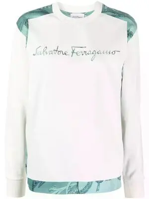 FERRAGAMO Embroidered Logo Sweatshirt - White