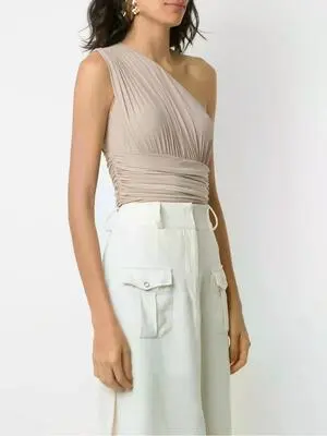 AMIR SLAMA Ruched Panel Body Top