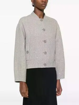 TWINSET Sequinned Bomber Jacket