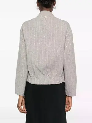 TWINSET Sequinned Bomber Jacket