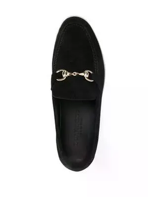 SCAROSSO Lilia Suede Loafers - Black