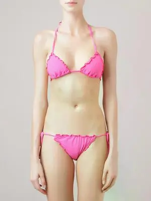 AMIR SLAMA Ruffle-trimmed Bikini Bottom