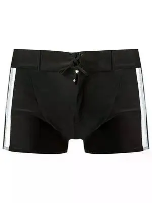 AMIR SLAMA Mesh Panelled Swim Trunks - Black
