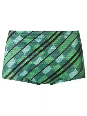 AMIR SLAMA Printed Swim Trunks - Green