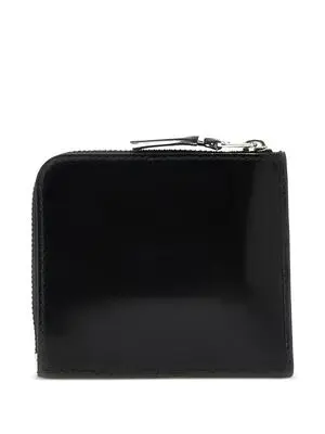 Comme Des Garçons Glossy Half-zip Wallet - Black