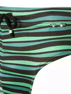AMIR SLAMA Horizontal-stripe Swimming Trunks