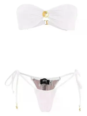 AMIR SLAMA X Jade Picon Draped-detail Bikini Set - White
