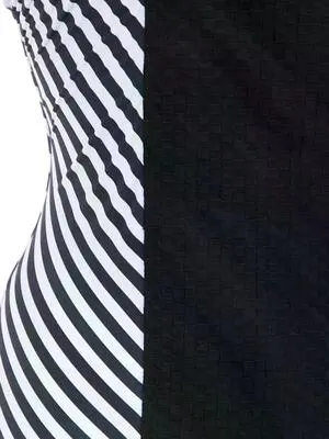 AMIR SLAMA Striped One Piece Swimsuit