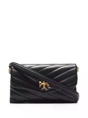 Tory Burch Kira Chevron Chain Wallet - Black