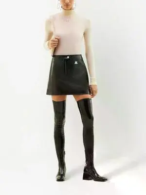 COURREGES A-line Mini Skirt - Black