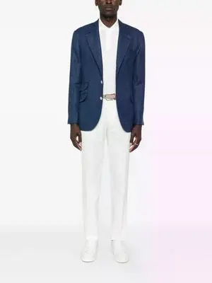 Brunello Cucinelli Single-breasted Tailored Blazer - Blue