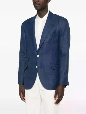 Brunello Cucinelli Single-breasted Tailored Blazer - Blue