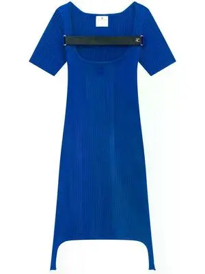 COURREGES Maille Racer Bretelles Short Dress - Blue