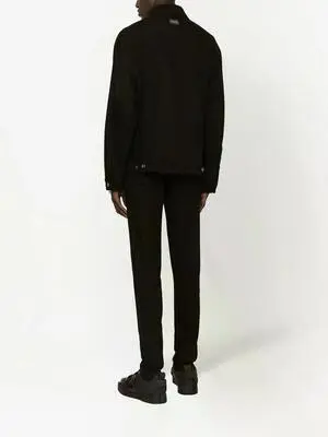 Dolce & Gabbana Skinny Jeans With Logo Plaque - Black