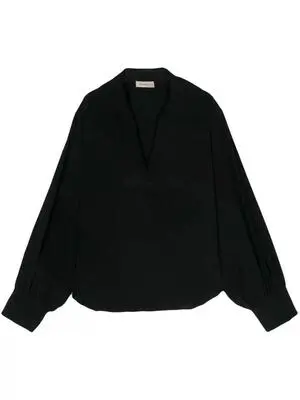 Notch Neck Blouses