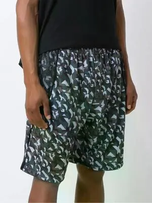 AMIR SLAMA Geometric Print Track Shorts