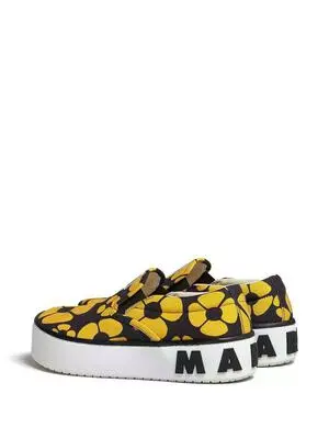 Marni Floral-print Slip-on Sneakers