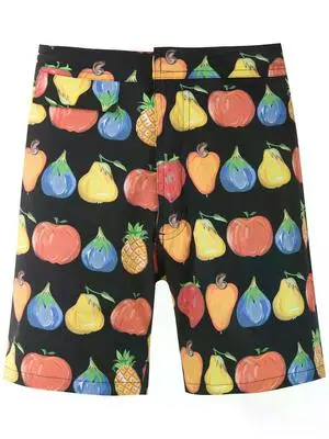 AMIR SLAMA Printed Swimming Shorts - Black