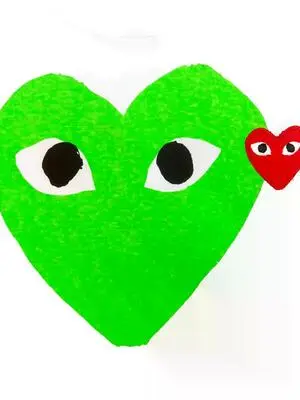 Play Comme Des Garcon Heart-print T-shirt - White