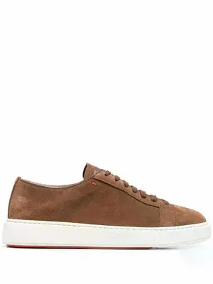 Santoni Embossed Logo Low-top Sneakers - Brown