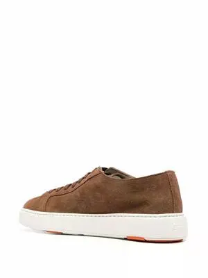 Santoni Embossed Logo Low-top Sneakers - Brown