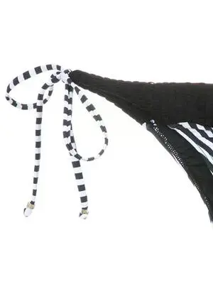 AMIR SLAMA Striped Triangle Bikini Set