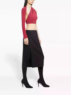 COURREGES Slash Asymmetric Cropped Top