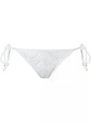 AMIR SLAMA Patterned Bikini Bottom - White