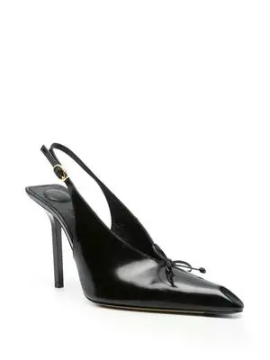 Jacquemus Cubisto Leather Slingback Pumps