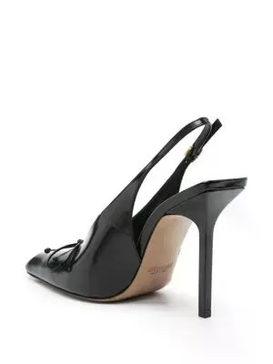 Jacquemus Cubisto Leather Slingback Pumps