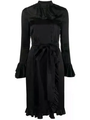 Moschino Wrap Dress With Ruffle Details