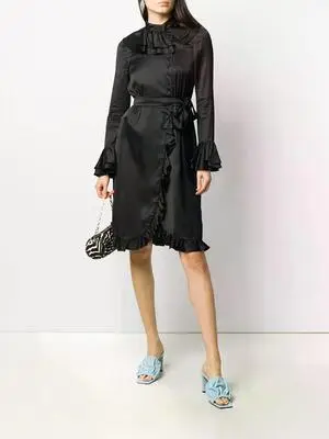 Moschino Wrap Dress With Ruffle Details