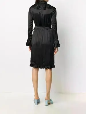 Moschino Wrap Dress With Ruffle Details