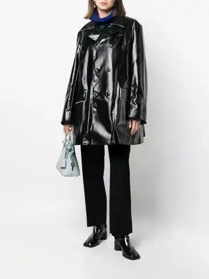 MAISON MARGIELA Coated Double-breasted Coat