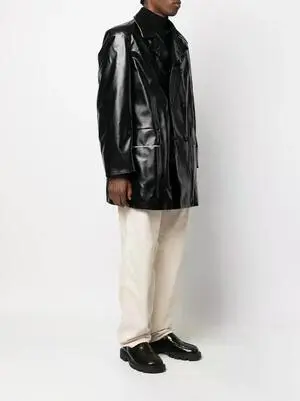 MAISON MARGIELA Coated Double-breasted Coat