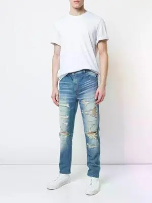 GOD'S MASTERFUL CHILDREN Ripped Straight-leg Jeans