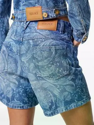 Versace Logo-patch Cotton Shorts