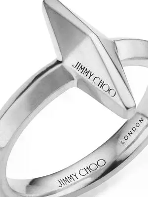 JIMMY CHOO Logo-engraved Band Ring