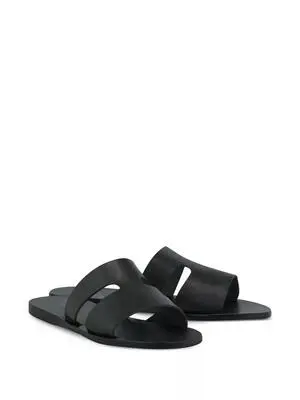 ANCIENT GREEK SANDALS Slip-on Leather Sandals - Black