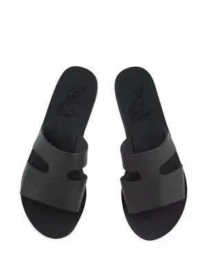 ANCIENT GREEK SANDALS Slip-on Leather Sandals - Black