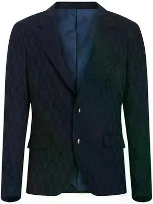 Etro Paisley-jacquard Single-breasted Blazer - Blue