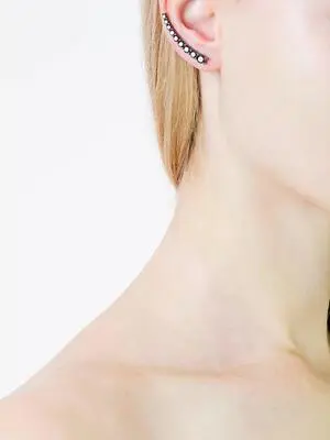 ALINKA Dasha Black Diamond Left Side Large Slider Earring
