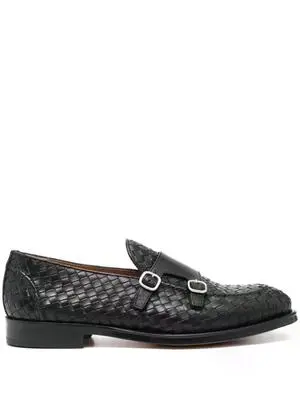 DOUCAL'S Interwoven Monk Shoes - Black