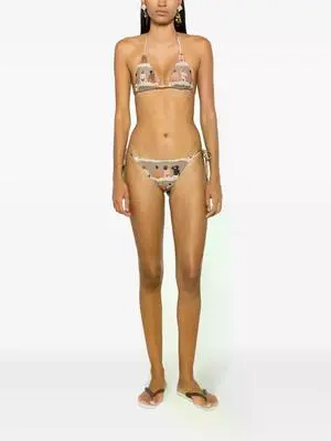 AMIR SLAMA Graphic-print Triangle Bikini
