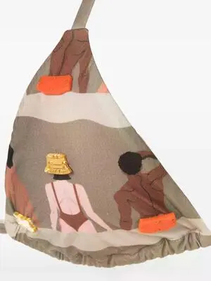 AMIR SLAMA Graphic-print Triangle Bikini