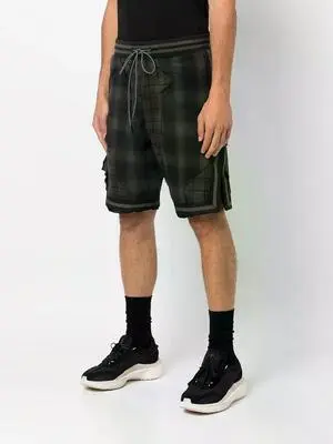 MOSTLY HEARD RARELY SEEN Plaid Patchwork Drawstring Basketball Shorts